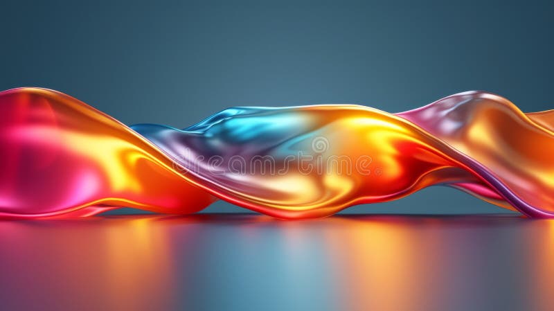 A Colorful Abstract Image of a Flowing Liquid on Top of a Table, AI ...