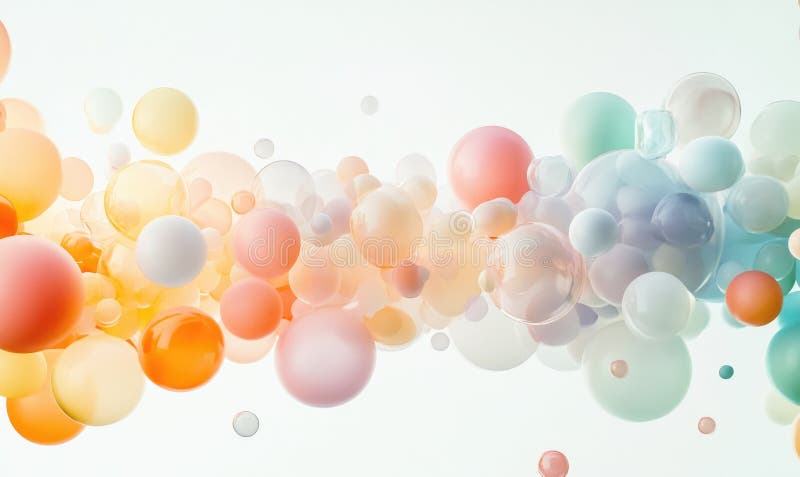 A Colorful, Abstract Image of Many Different Colored Spheres Stock ...