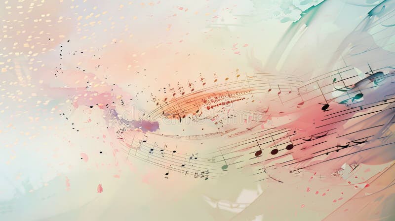 Colorful Abstract Image of Musical Notes Stock Image - Image of sound ...