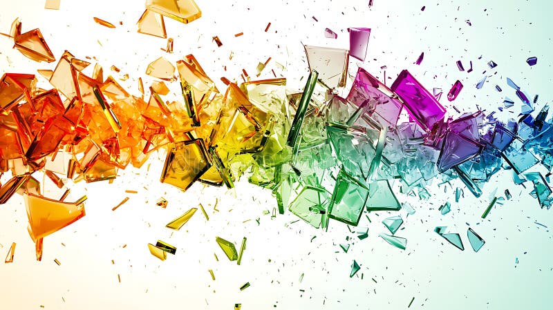 A Colorful, Abstract Image of Shattered Glass Stock Image - Image of ...
