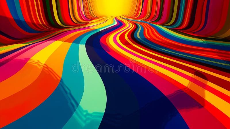 A Colorful Abstract Image of a Tunnel Stock Photo - Image of colorful ...