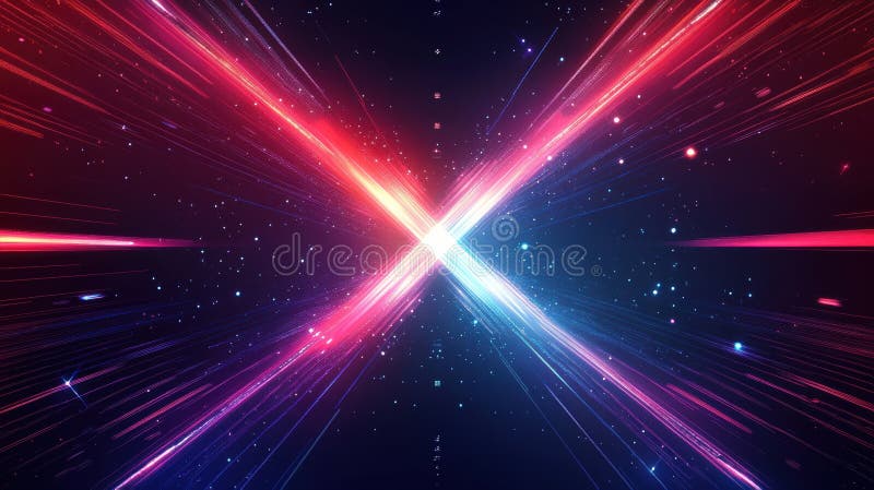 A Colorful, Abstract Image of Two X S in the Sky Stock Photo - Image of ...