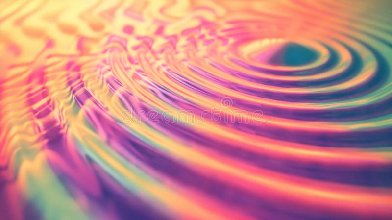 A Colorful Abstract Image of a Water Ripple Pattern, AI Stock ...