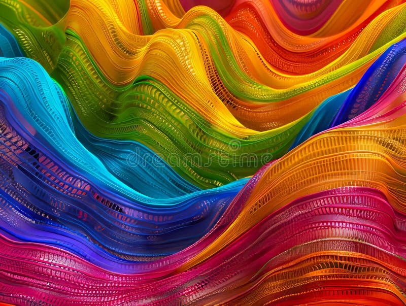 A Colorful Abstract Image of a Wave Stock Photo - Image of color ...