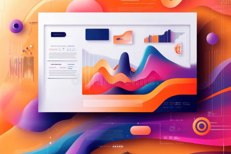 A Colorful and Abstract Image of a Website with a Lot of Graphs and ...