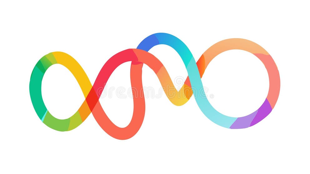 Colorful Abstract Infinity Symbol Icon, Endless Loop Vector Design ...