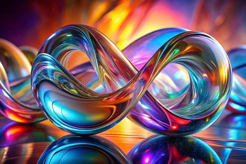 Colorful Abstract Infinity Symbol in Vibrant Colors, with Glowing ...