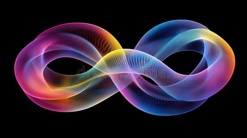 Colorful Abstract Infinity Symbol Wave Design Stock Illustration ...