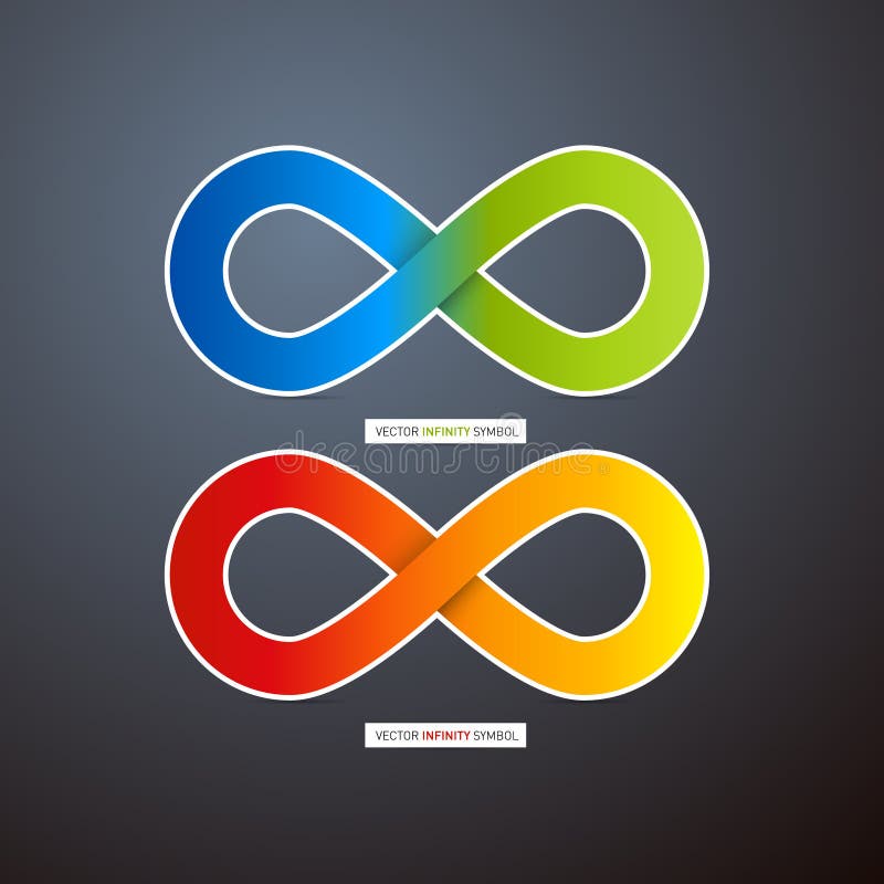 Abstract infinity symbols stock vector. Illustration of shape - 37387310