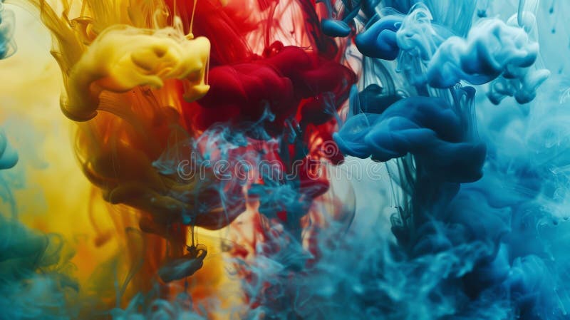 Colorful Abstract Ink in Water, Creative Background. Art and Design ...