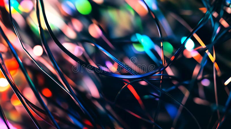 Colorful Abstract Intertwining Wires Creating a Vibrant Display of ...