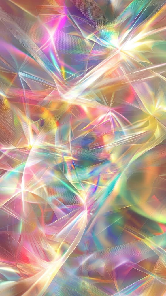 Colorful Abstract Iridescent Light Patterns Creating a Vibrant and ...