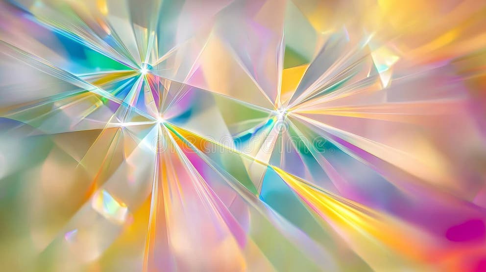 Colorful Abstract Iridescent Light Reflections Creating a Vibrant and ...