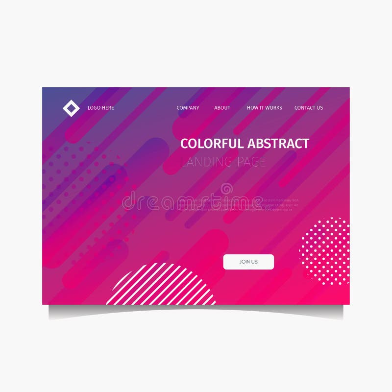 Colorful Abstract Landing Pages Stock Vector - Illustration of design ...