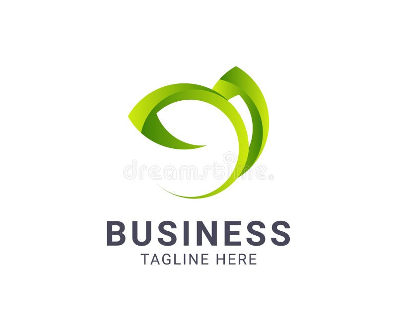 Colorful Abstract Leaf Gradient Green Color Logo Icon Design with Green ...