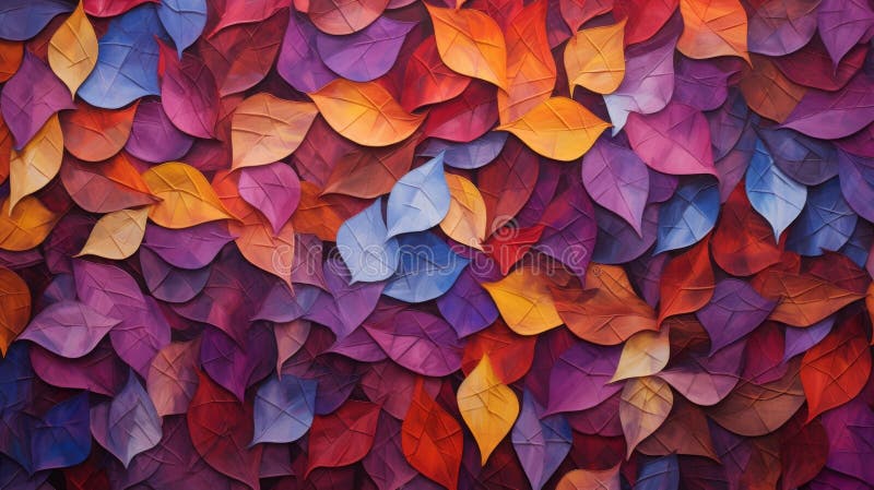 Colorful Abstract Leaf Pattern Background Stock Illustration ...