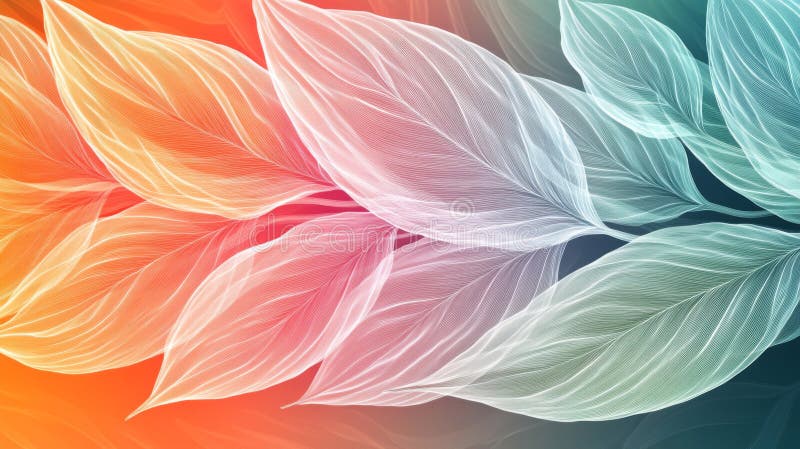 Colorful Abstract Leaves Texture Background Stock Illustration ...