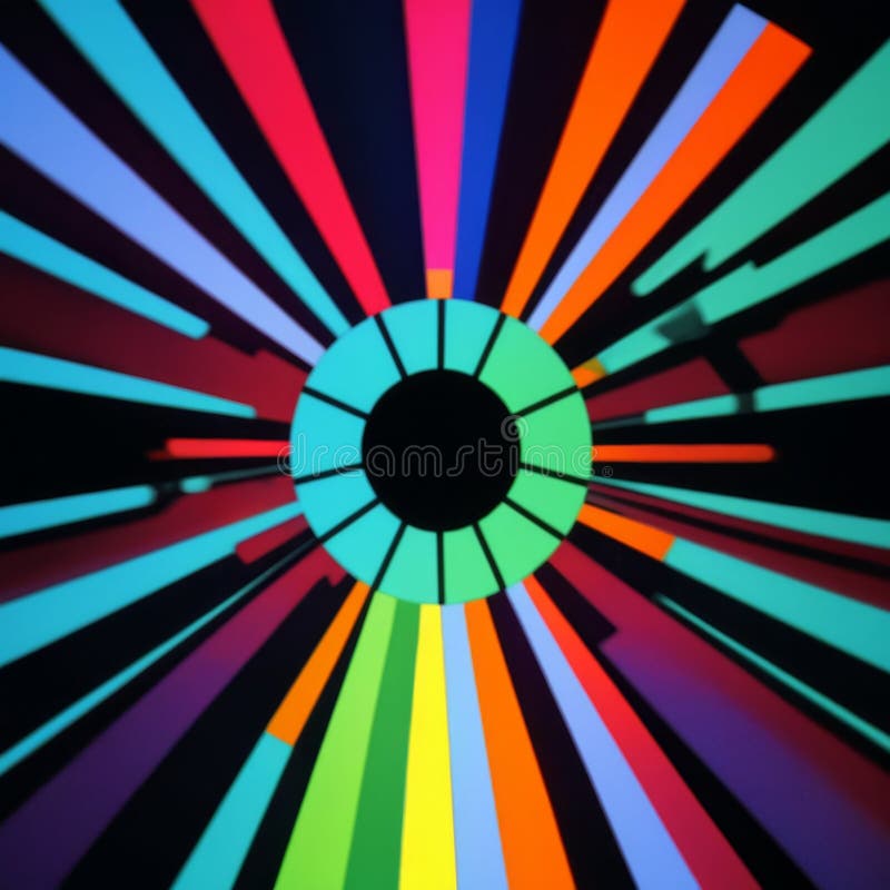 Colorful Abstract Light Design on Black Background Stock Image - Image ...