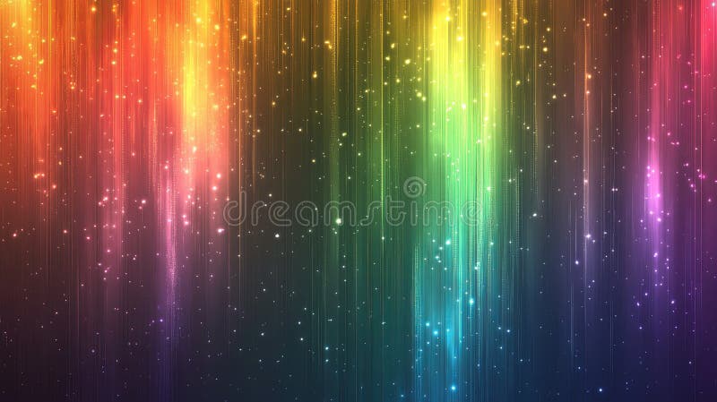 Colorful Abstract Light Display Featuring Vertical Rainbow Gradients ...