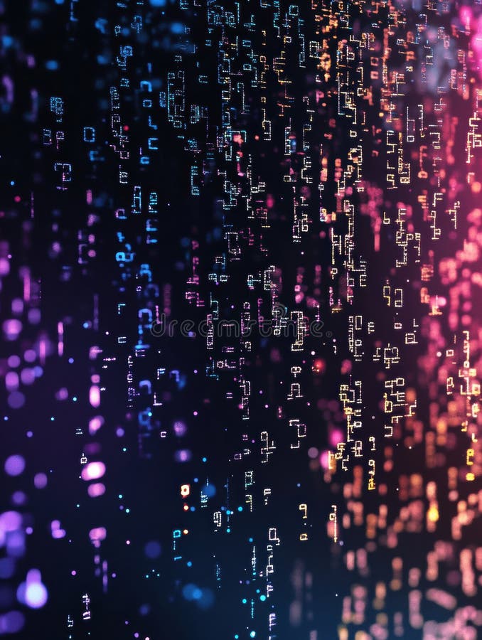 Colorful Abstract Light Patterns Create a Vibrant Digital Atmosphere in ...