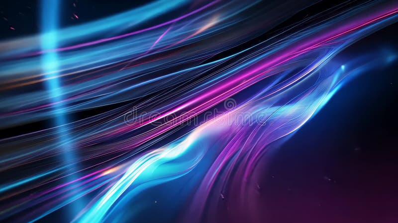 Colorful Abstract Light Patterns Flowing through the Screen in a ...