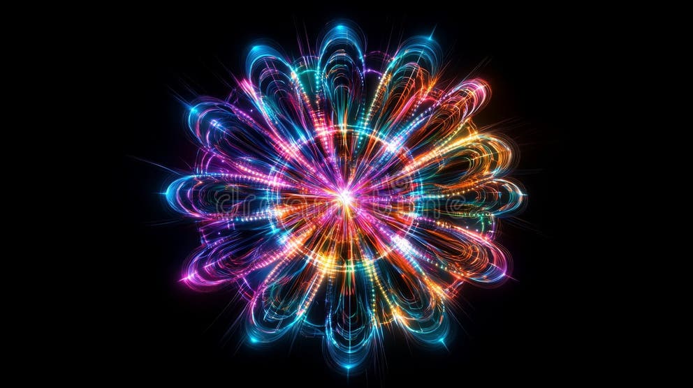 Colorful Abstract Light Patterns Showcasing Dynamic Energy in a ...