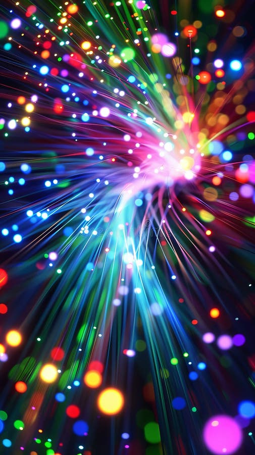 Colorful Abstract Light Trails with Bokeh Effect Stock Photo - Image of ...