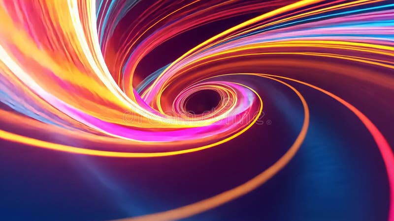 Colorful Abstract Light Vortex with Motion Effect, Digital Art Concept ...