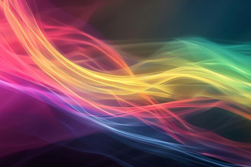 Colorful Abstract Light Waves Background Stock Illustration ...