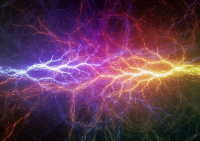 Colorful Abstract Lightning Stock Illustration - Illustration of ...