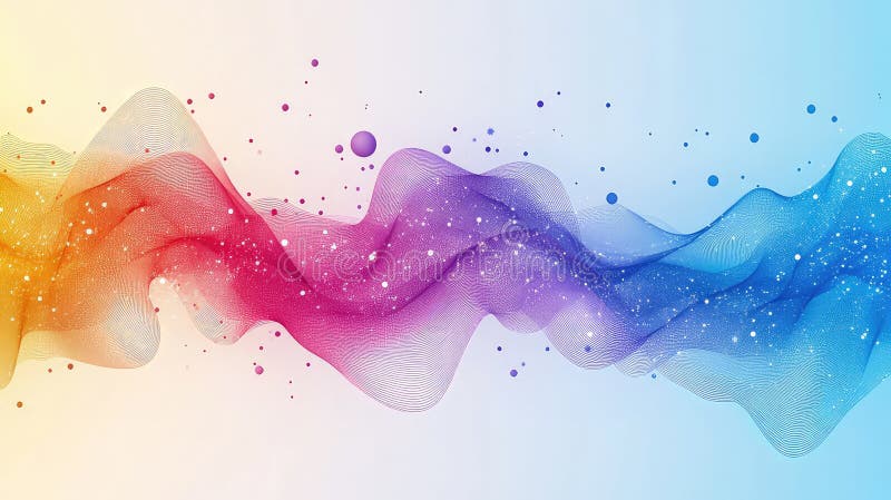 Colorful Abstract Line Graph with Gradient from Blue To Red and ...