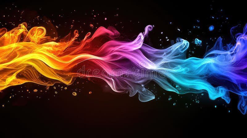 Colorful Abstract Line Graph with Gradient from Blue To Red and ...