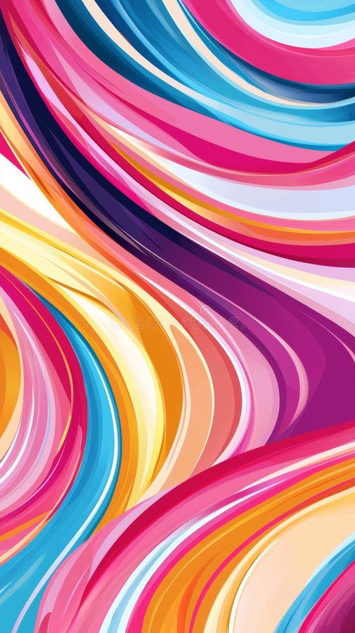Colorful Abstract Lines Flowing and Swirling Create Dynamic, Visually ...