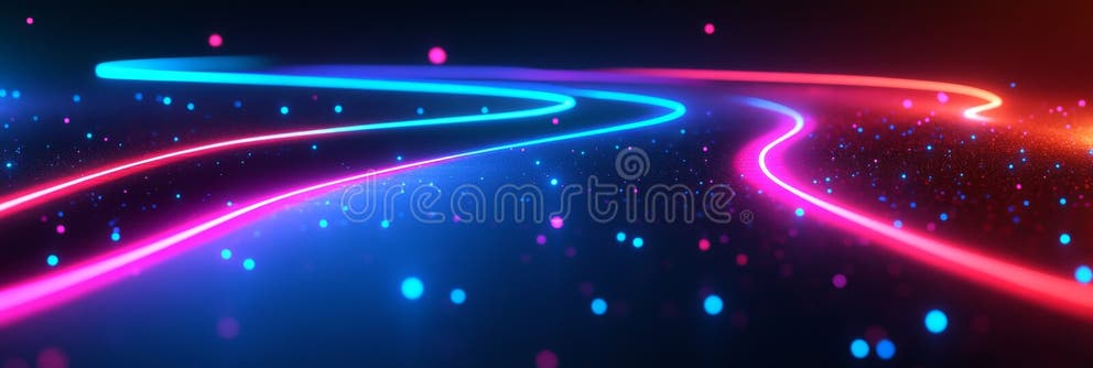 Colorful Abstract Lines Intersect on a Stylized Map, Illustrating the ...