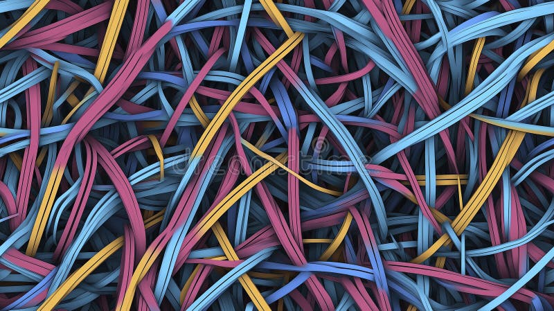 Colorful Abstract Lines Intertwine in Modern Design, Creating Vibrant ...