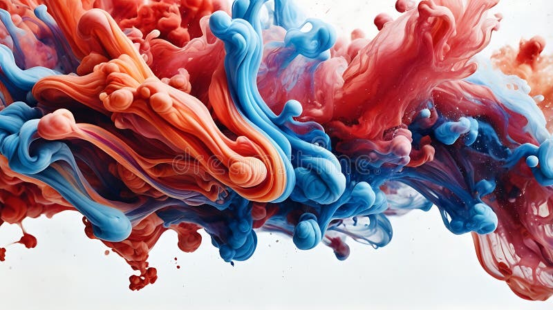 Colorful Abstract Liquid Ink Splash - Dynamic Fluid Art Stock ...