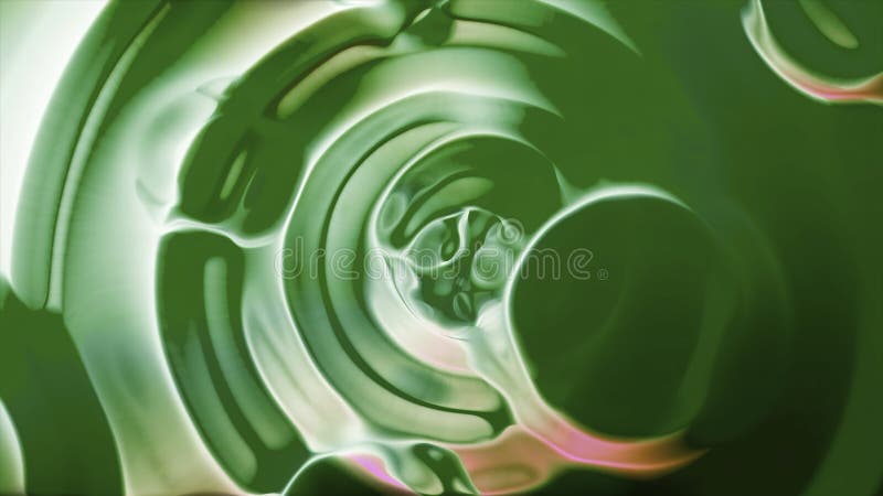 Colorful Abstract Liquid Spinning with Bubbles. Motion. Circles on ...