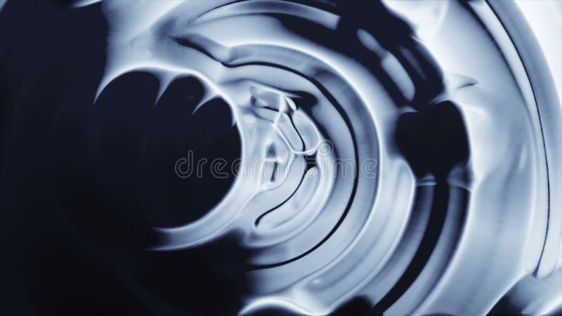 Colorful Abstract Liquid Spinning with Bubbles. Motion. Circles on ...