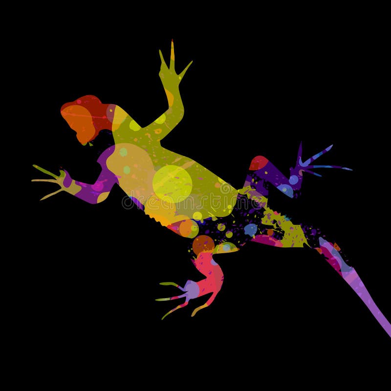 Colorful abstract lizard stock illustration. Illustration of abstract ...