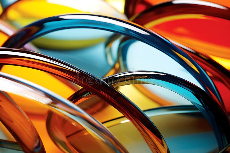 Colorful Abstract Loops. Horizontal Illustration Stock Illustration ...