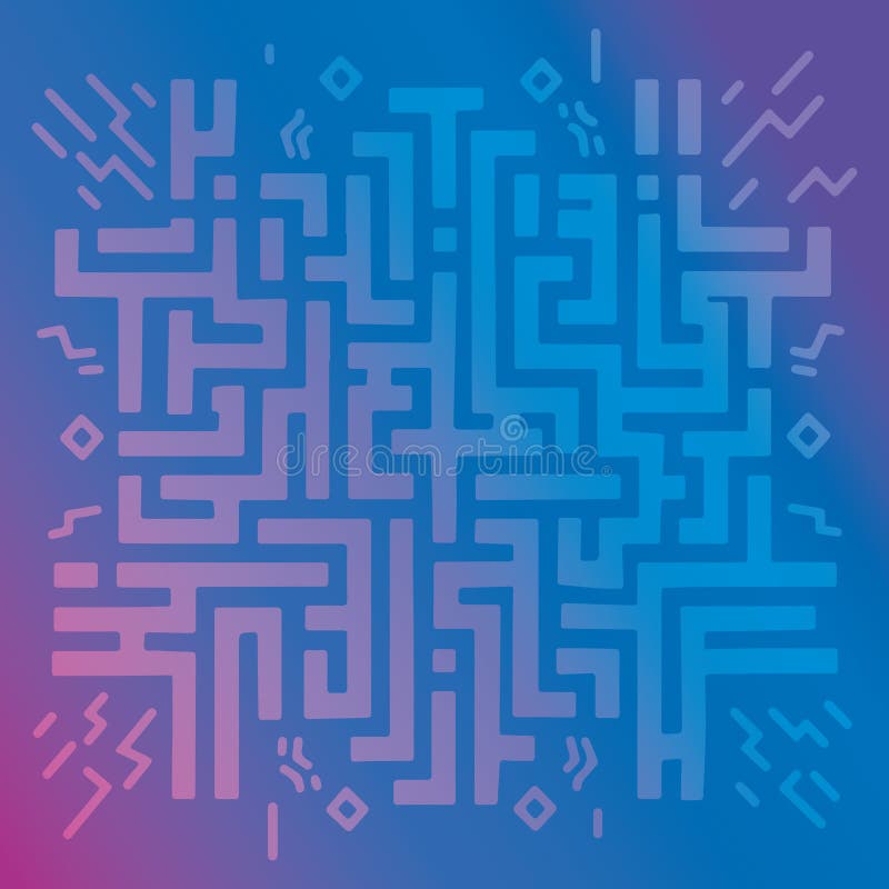 Colorful Abstract Maze Design Featuring Intricate Patterns on a ...