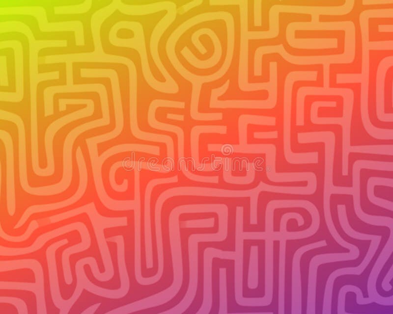 Colorful Abstract Maze Pattern Creates an Engaging Visual Experience ...