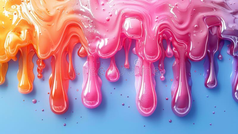 Colorful Abstract Melting Paint Art Stock Photo - Image of flow ...