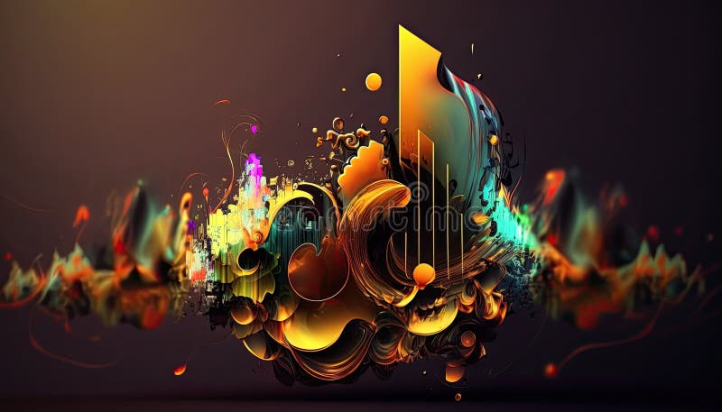 Colorful Abstract Modern Background. Sound Wave Stock Illustration ...