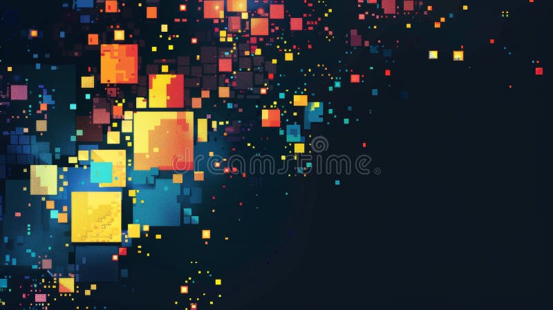 A Colorful Abstract Modern Pixelated Background As a Design Element ...