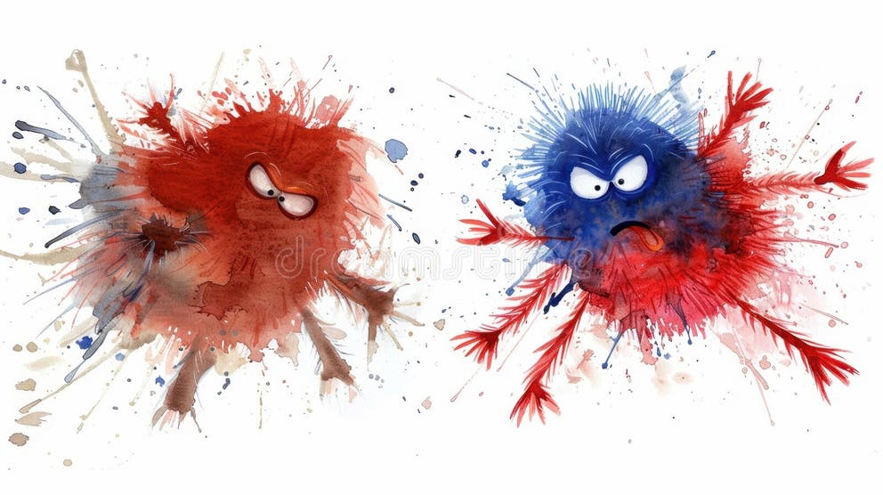 Colorful Abstract Monsters with Angry Expressions for Creative Design ...