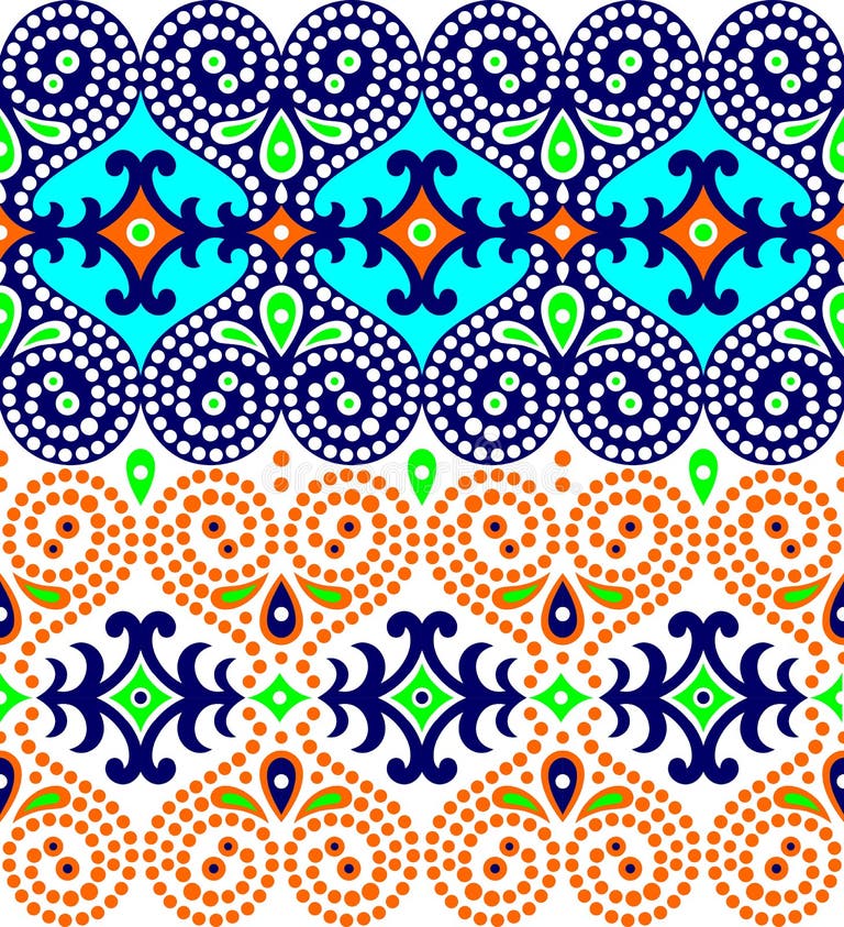 Indian Chunri Mosaic Dot Border Design Use Stock Illustrations – 7 Indian Chunri Mosaic Dot ...