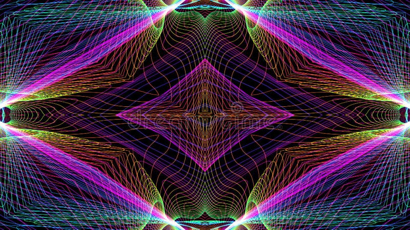 Colorful Abstract Motion Footage Clip with Pen Art Optical Illusion ...