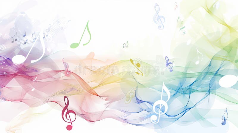 Colorful Abstract Musical Notes Background Stock Image - Image of ...