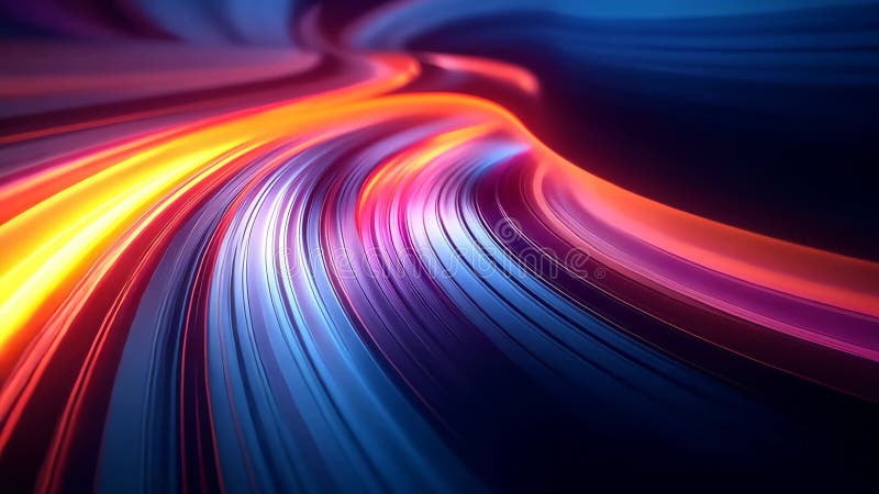 Colorful Abstract Neon Light Trails in Motion Stock Video - Video of ...